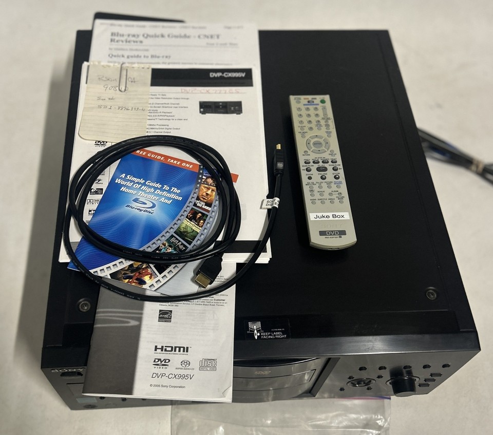 Sony DVP-CX995V DISC EXPLORER 400-Disc DVD CD Mega Changer JUKE BOX ...