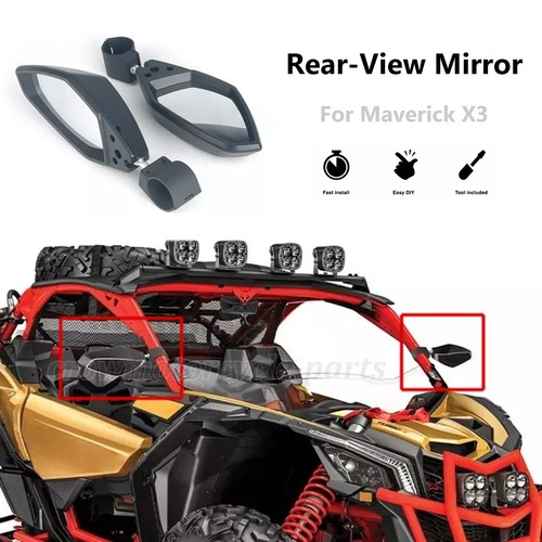 Vehicle Frame Rear View Side Mirror For Can Am Maverick X3 XRS XDS MAX ...