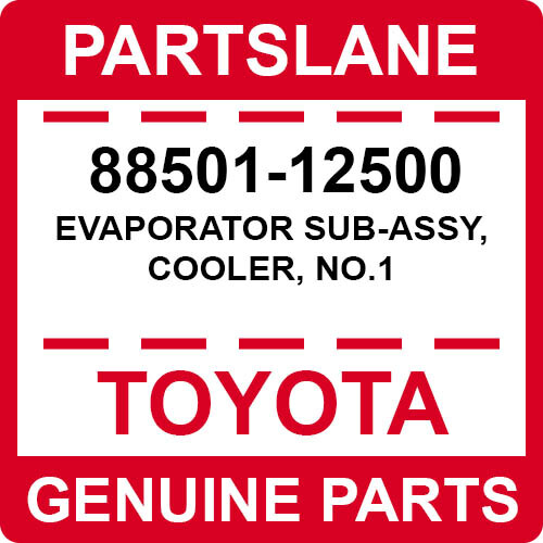 88501-12500 Toyota OEM Genuine EVAPORATOR SUB-ASSY, COOLER, NO.1 | eBay ...