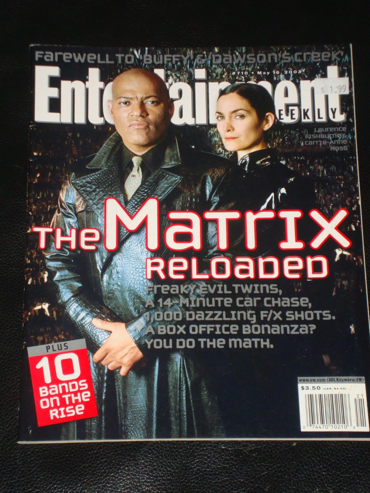 Entertainment Weekly 2003 The Matrix, Laurence Fishburne, Carrie-Anne ...