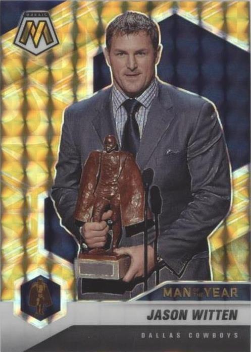 2021 Panini Mosaic - Man of the Year Jason Witten #273 Reactive Yellow ...