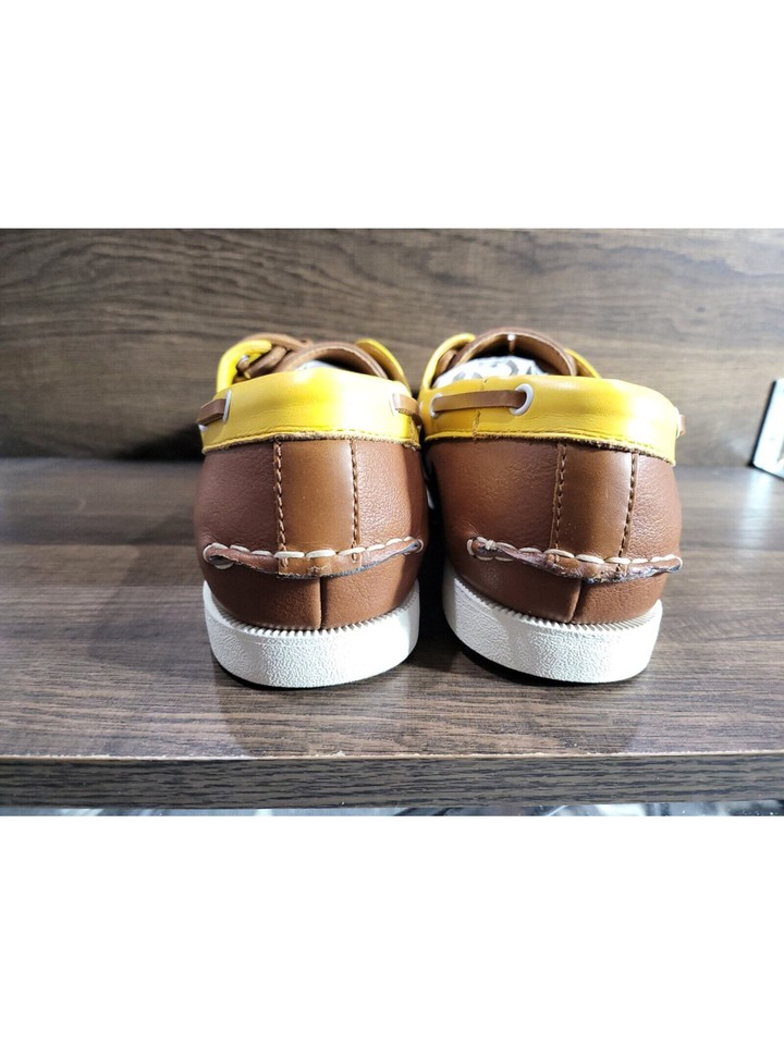 CLUBROOM Mens Brown Comfort Elliot Round Toe Lace-Up Boat Shoes 10.5 M ...