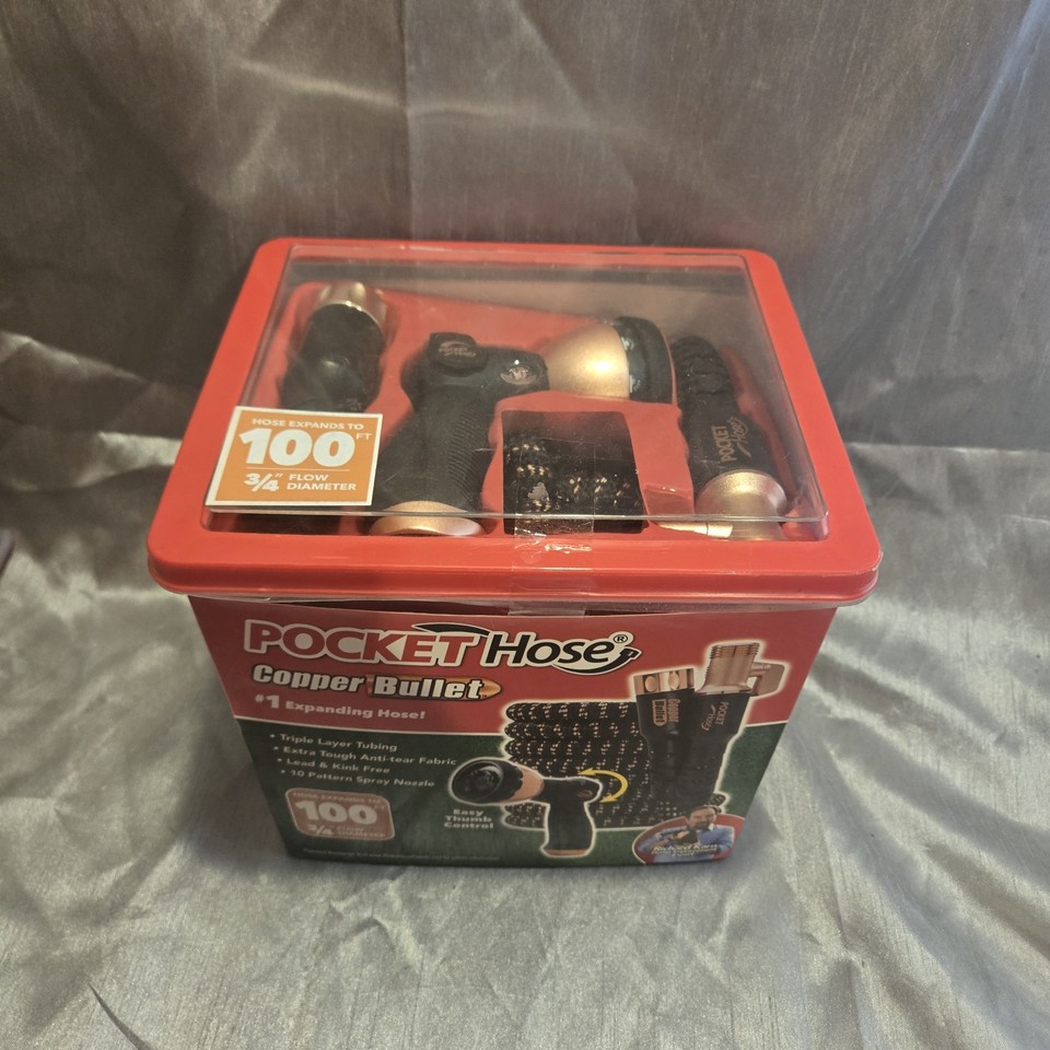 Pocket Hose Copper Head Expandable Garden Hose 100FT, With New 360 ...