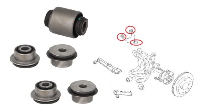 Rear Upper Trailing Control Arm Wishbone Bushes Bushings for Subaru ...
