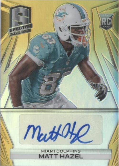 2014 Panini Spectra - Rookie Autographs Matt Hazel #317 Gold Prizm /25 ...