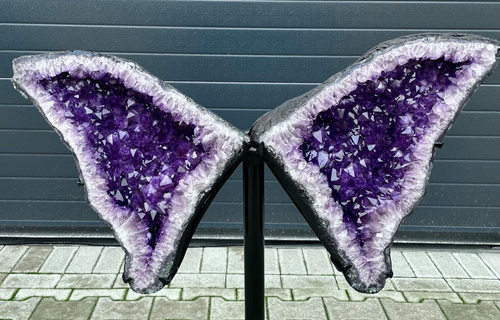 Amethyst Druse Schmetterling große Amethyst Flügel Geode super violette ...