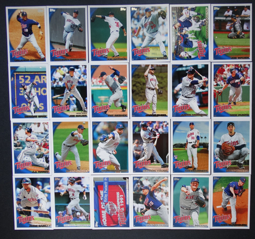 2010 Topps Series 1 & 2 Minnesota Twins Team Set of 24 Baseball Cards ...