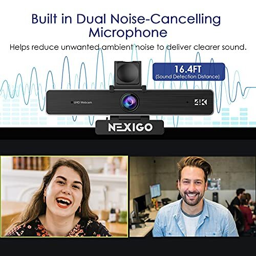 Zoom Certified, NexiGo N950P 4K Zoomable Webcam with Remote Control ...