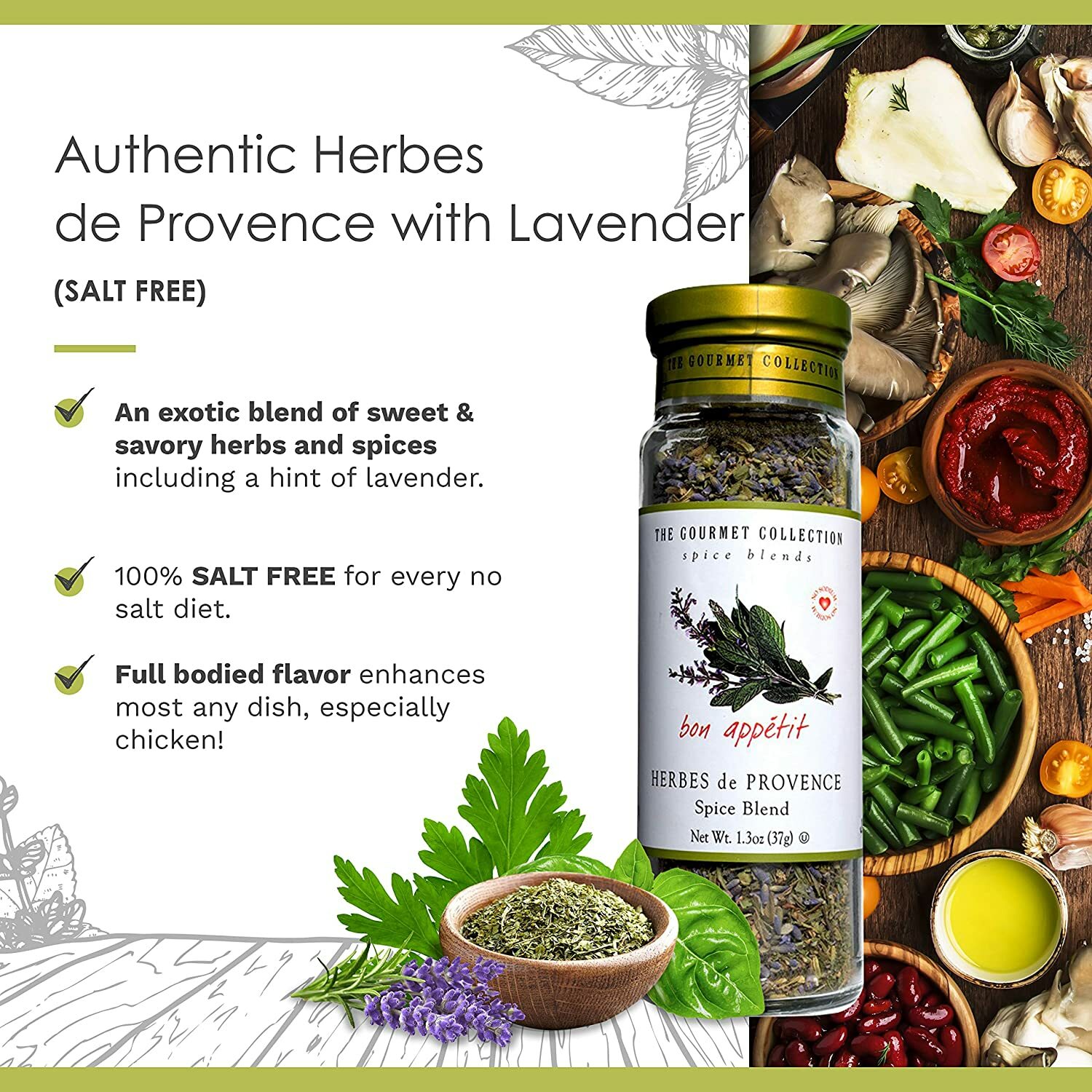 2 "Bon Appetit" Seasoning Gourmet Collection Spice Blend 1.2oz Each ...