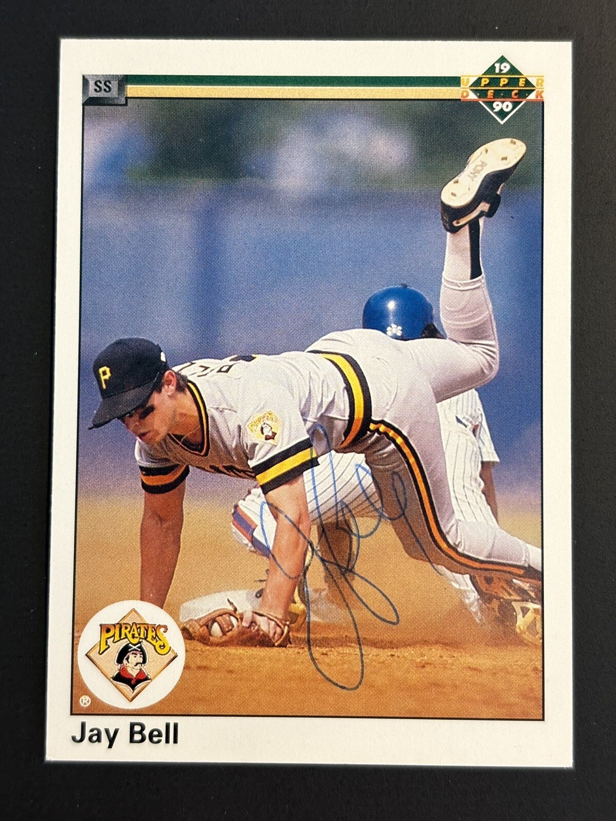 JAY BELL PITTSBURGH PIRATES 1990 UPPER DECK #517 SIGNED BASEBALL CARD ...