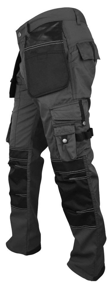 Men's Heavy Duty Workwear Pants Cordura Reinforcement Warehouse Safety ...
