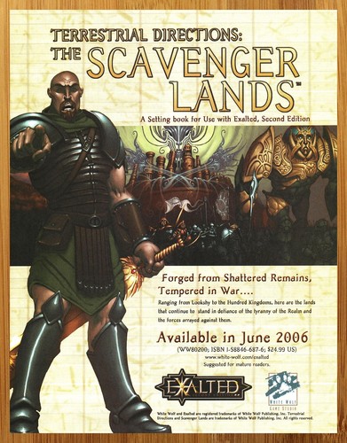 2006 White Wolf Exalted RPG Scavenger Lands Print Ad/Poster Game Book ...