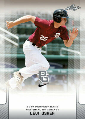 LEVI USHER 2017 LEAF "1ST EVER PRINTED" PERFECT GAME ROOKIE CARD #039 ...
