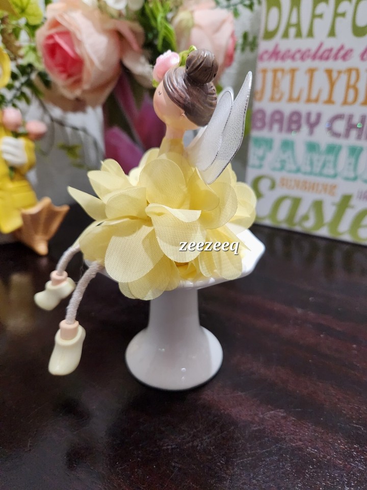Easter Yellow Fairy Tier Tray Shelf Sitter Figurine Tabletop Decor | eBay