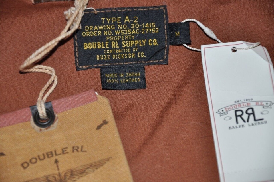 Ralph Lauren RRL Limited Edition Buzz Rickson A2 Bomber Flight Leather ...