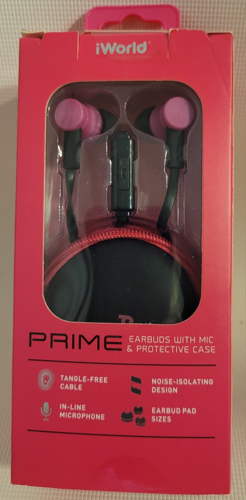 iWorld Earbuds W/ Inline Mic & Travel Case Black for sale online | eBay