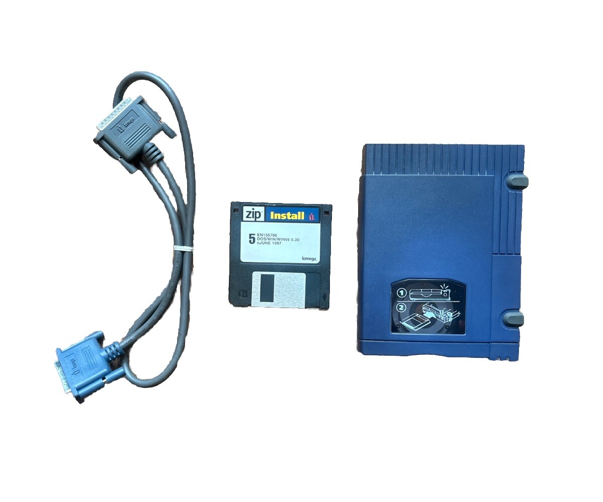 IOMEGA External 100MB Zip Drive Z100P2 Parallel Port Cable ( No Power ...