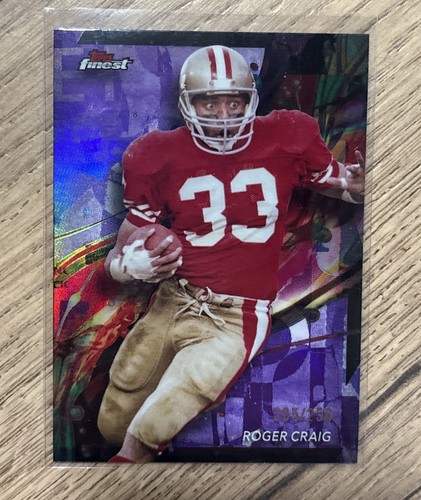Roger Craig, San Francisco 49ers Finest Topps 2024 Purple RF NFL 205/ ...