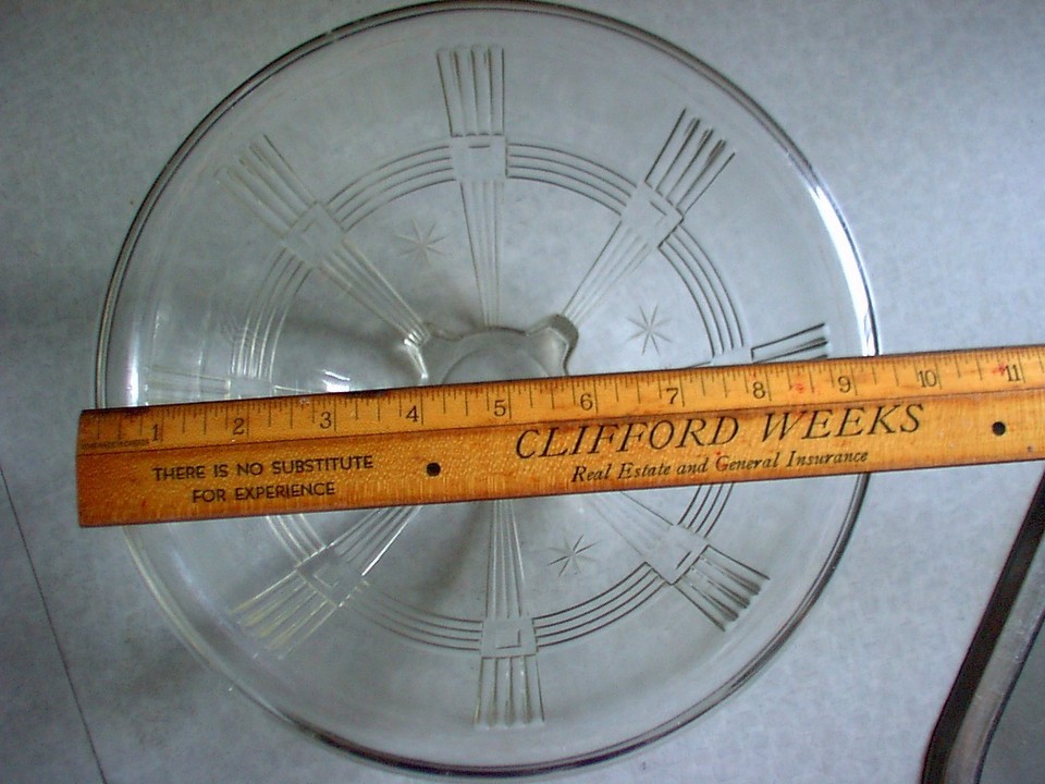 Vintage HAZEL ATLAS Clear Criss Cross Bowl 9.5" RARE Snowflakes Crystal ...