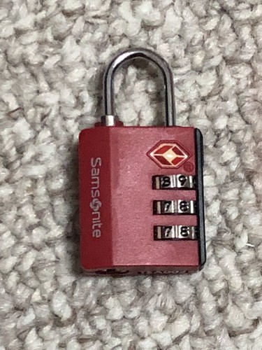 New Samsonite 3 Dial Combo Combination Lock TSA USA Seller Red | eBay