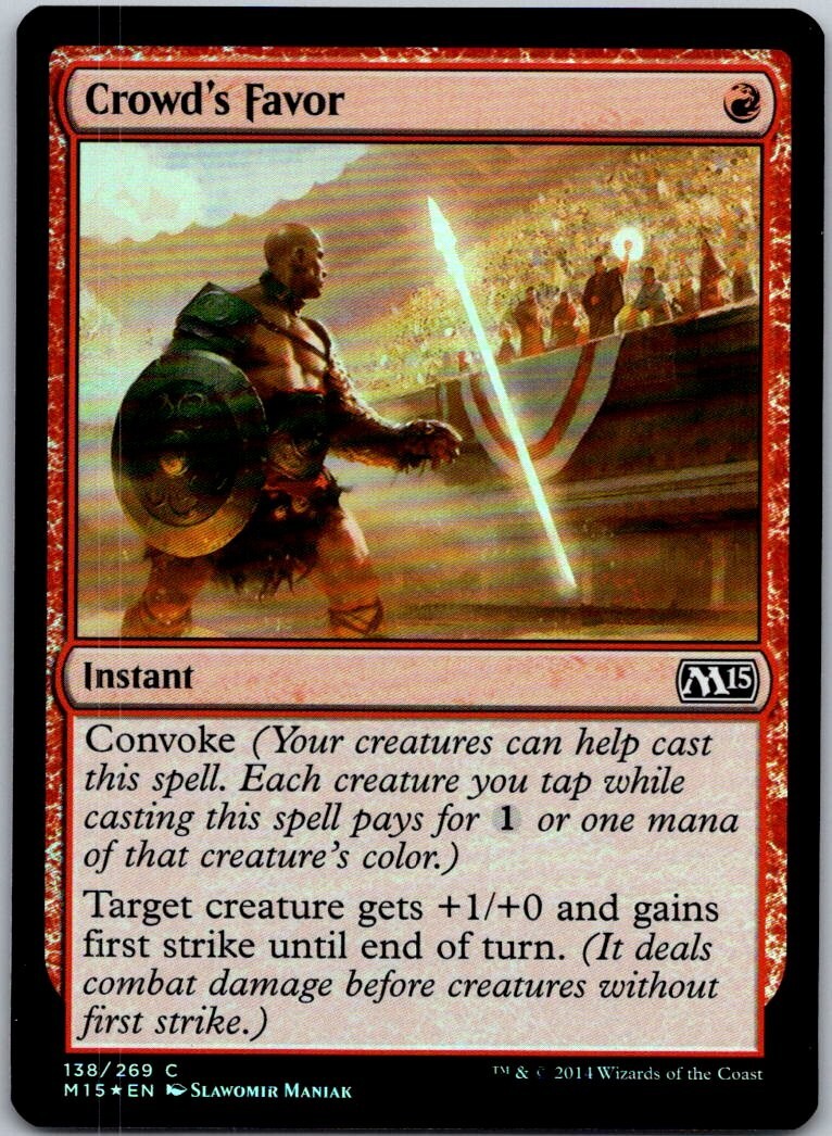 Magic the Gathering Foil Crowd's Favor Core Set 2015 M15 MTG Free ...