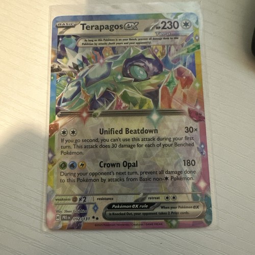 pokémon prismatic evolutions Terapagos Ex 092/131 | eBay