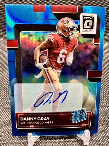 2022 Panini Optic DANNY GRAY Rated Rookie Auto #’d /99 - Blue Prizm RC ...