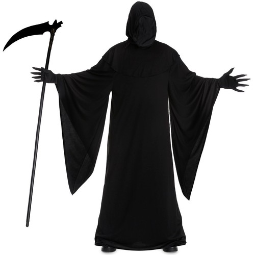 Men`s Grim Reaper Costume Adult Scary Death Robe & Gloves Halloween ...