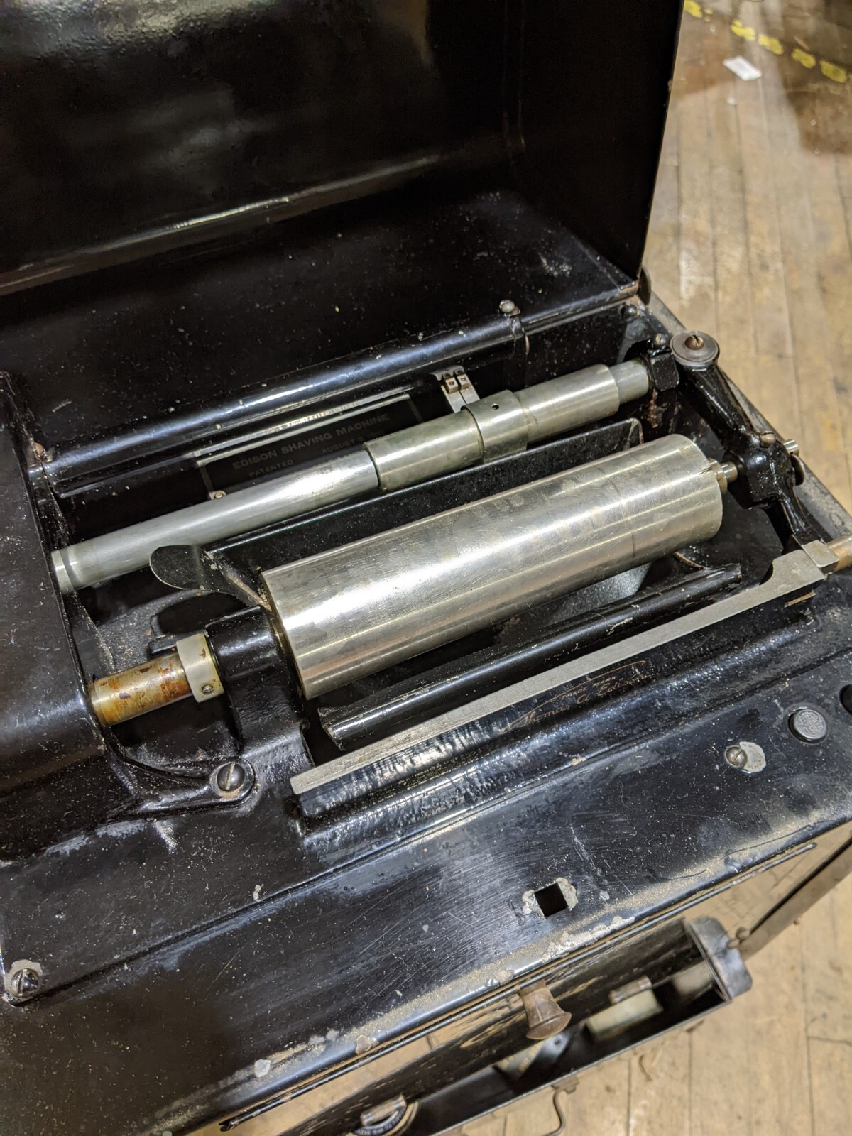 Edison Shaving Machine Electric Wax Cylinder Storage Drawer Vintage CAN ...