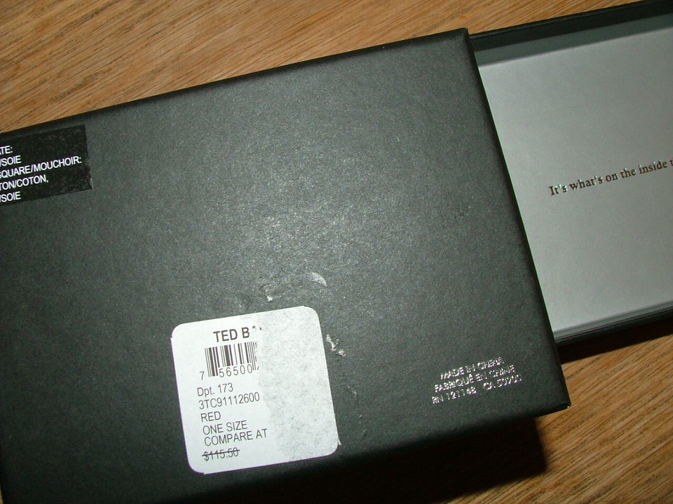 NEW WT $115 TED BAKER LONDON TIE & POCKET SQUARE 100%SILK RED PAISLEY #525 | eBay