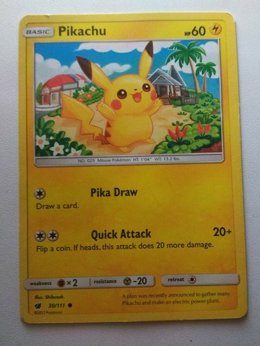 Pokemon Card - Pikachu 30/111 Rare Evolutions Deck Exclusives J&M ...