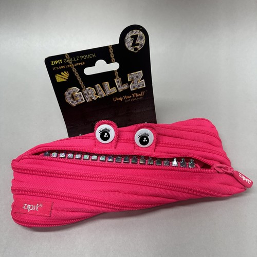 ZIPIT Grillz Pencil Case Color Pink Fun Monster Pencil Pouch Carry Case ...