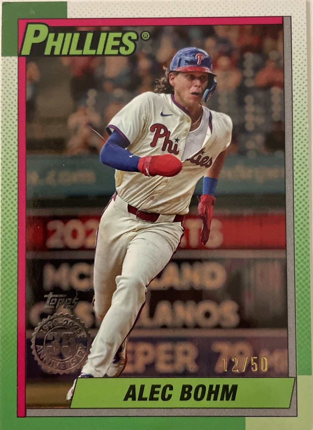 2025 Topps Series 2 - 1990 Topps Baseball Alec Bohm #90B2-21 Gold /50 ...