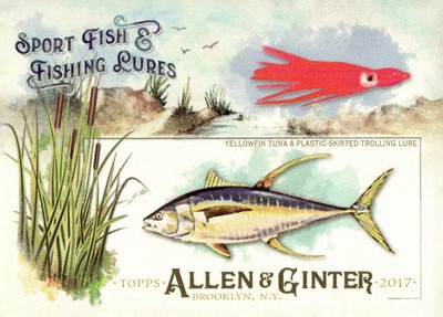 2017 Topps Allen & Ginter #SFL-16 Yellowfin Tuna Sport Fish & Fishing ...