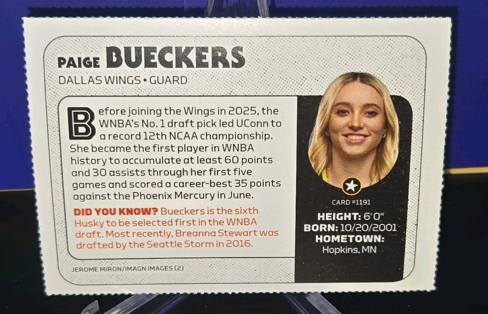 Paige Bueckers SI Sports Illustrated For Kids Rookie Card Wings #1191 ...