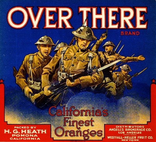 Pomona Over There WWI Orange Citrus Fruit Crate Label Art Print | eBay