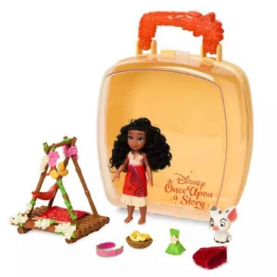 MOANA DISNEY ONCE UPON A STORY MINI PLAY SET DOLL W/CASE (NEW) | eBay