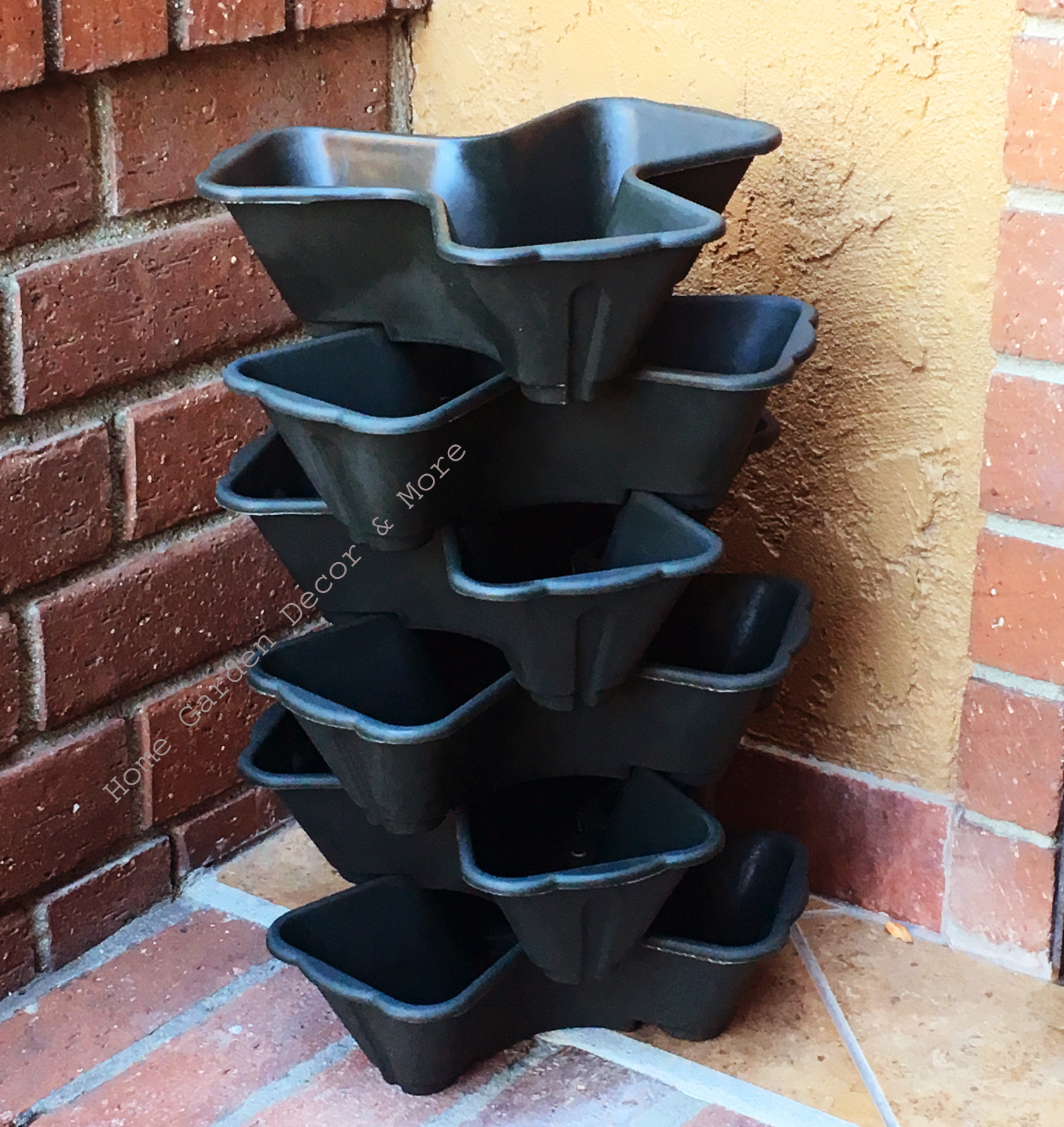 12 Tier Stackable Pot Strawberry Tower Flower Vegetable Planters ...