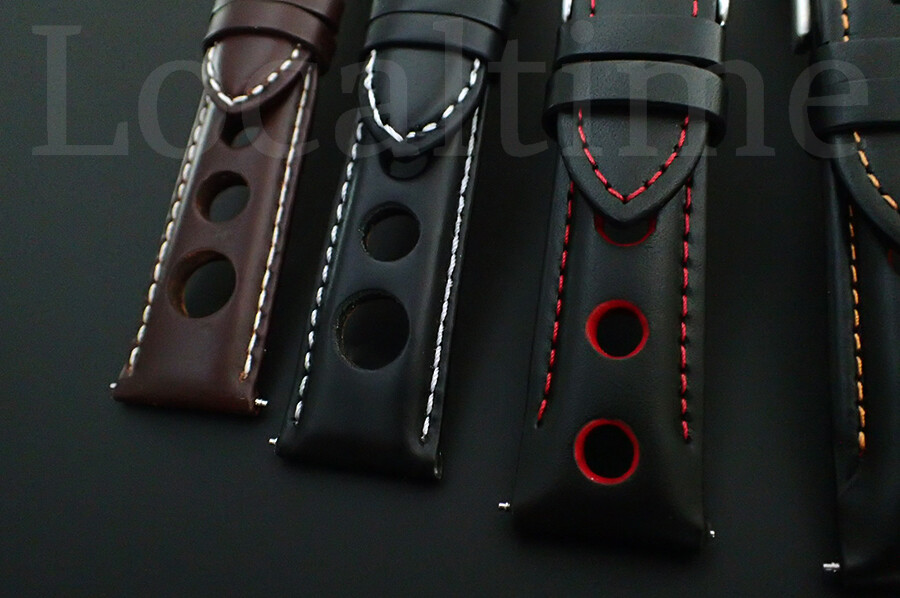 RALLY Grand Prix Watch Strap Premium Leather Half Padded & Smooth 20mm ...