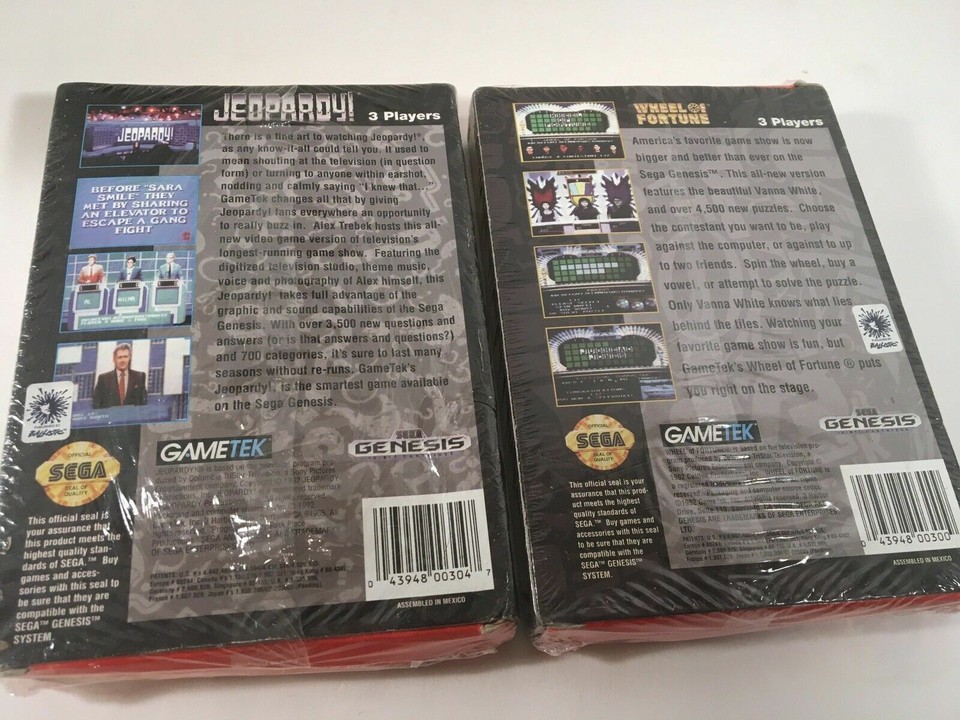 Lot of 3 Wheel of Fortune -Jeopardy Caesars Palace Games Sega Genesis ...