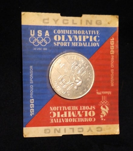 1996 Atlanta Olympic USA Commemorative Sport Medallion Cycling Coin ...