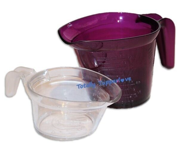 Tupperware Micro Pitcher Set Measuring Cups Baking Kitchen Purple ...