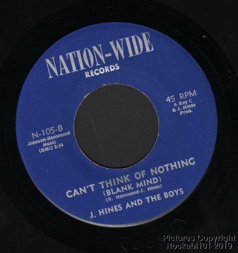 Entendre 1971 J Hines Et The Garçons Soul Jazz 45 (Soirée Bas pour Last ...