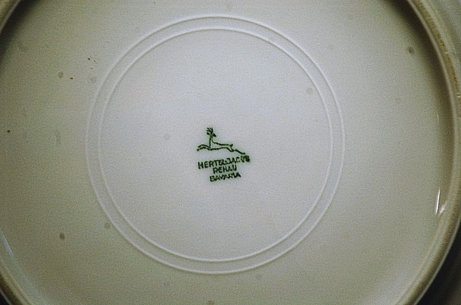 Vintage Hertel Jacob Rehau Bavaria Germany 7-3/4 Salad Plate Blue Rose ...
