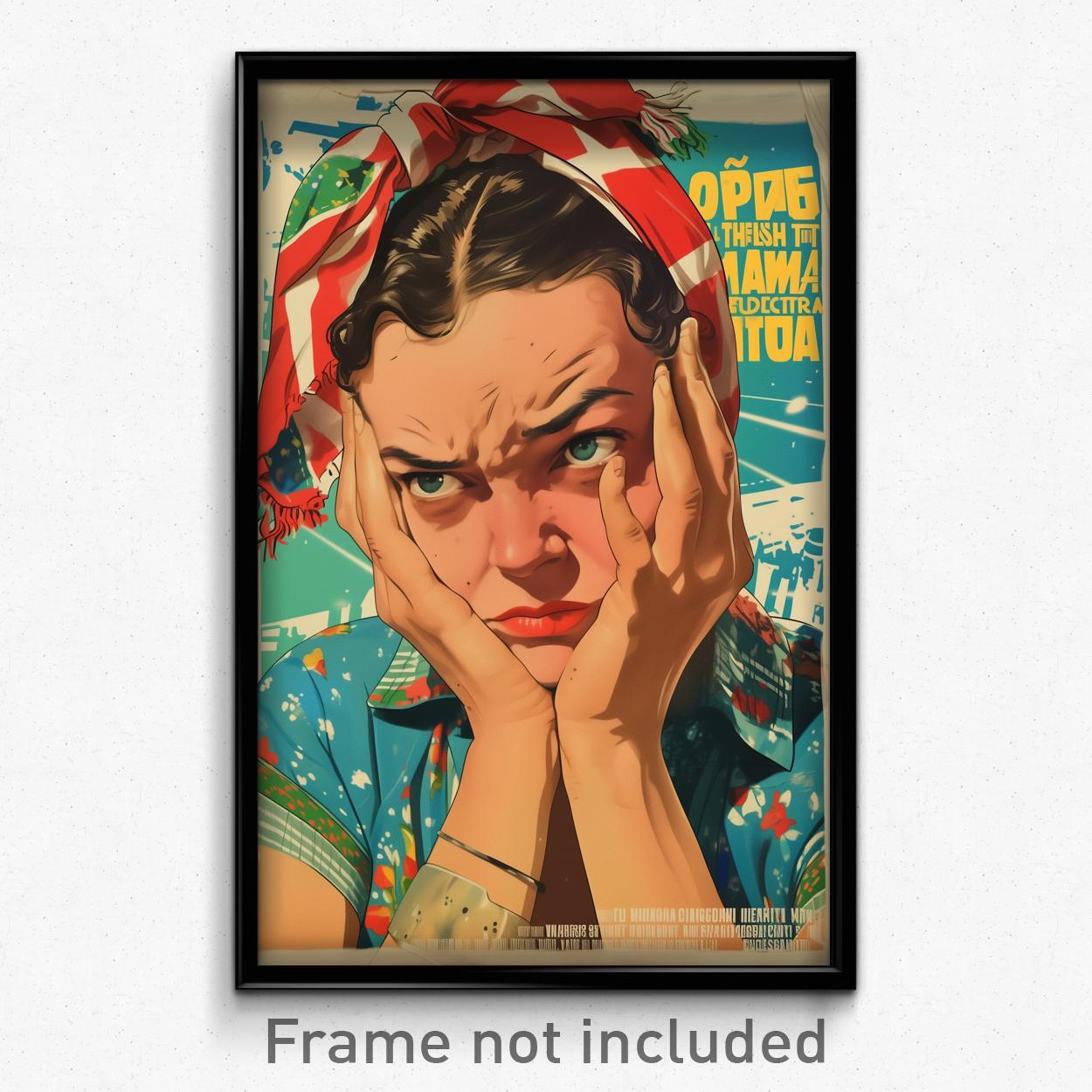 Brazilian Movie Poster - Woman Feeling Undermined, Bumpy Bandana (Art ...