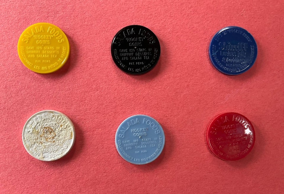 1961-62 Shirriff/Salada Coins Hockey Collection NHL Coaches 6 coin lot ...