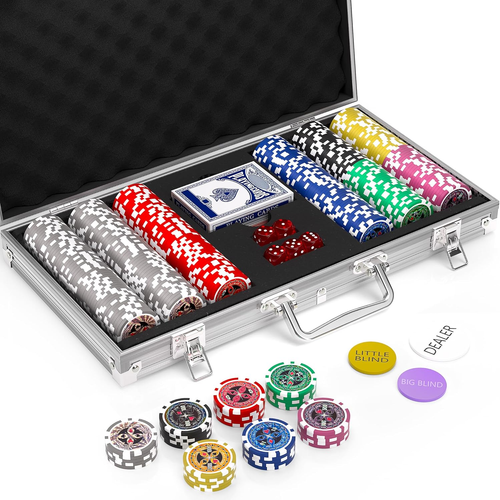 300Pcs Poker Chip Set Denominations Poker Chip Set Numbered Chips Texas ...