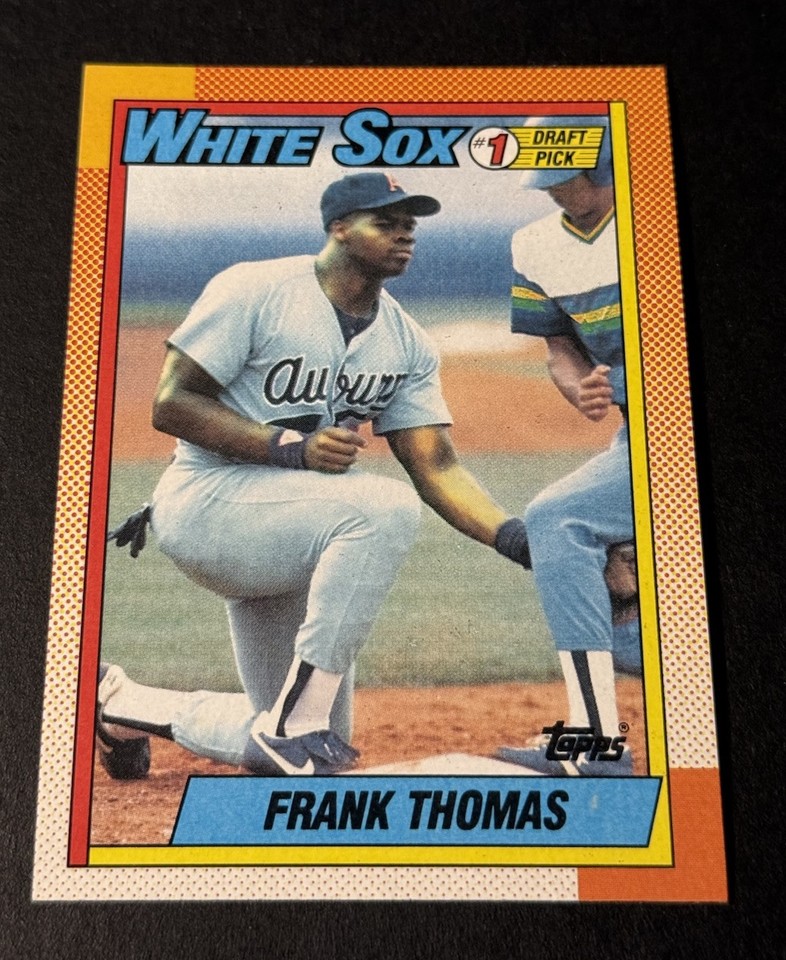 1990 TOPPS 414 FRANK THOMAS ERROR-PARTIAL BLACKLESS | eBay