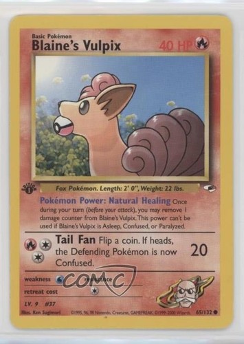2000 Pokemon - Gym Heroes 1st Edition Blaine's Vulpix #65 0n5m | eBay