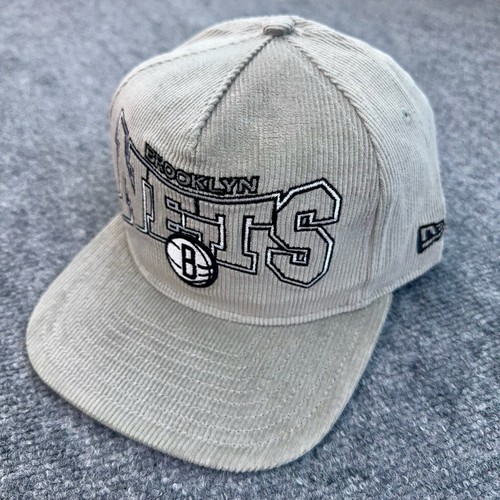 Brooklyn Nets Hat New Era The Golfer Corduroy Gray Snapback Reverse ...
